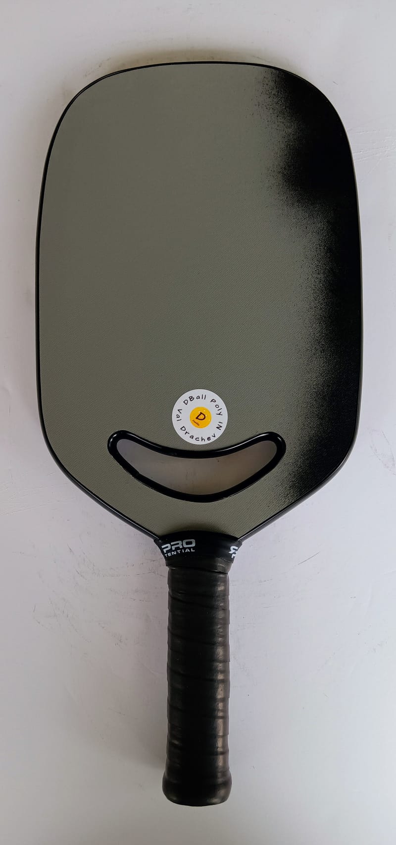 DBall Poly IN Pickleball Paddle. Gray/Black/ with cutout - DBall Paddles