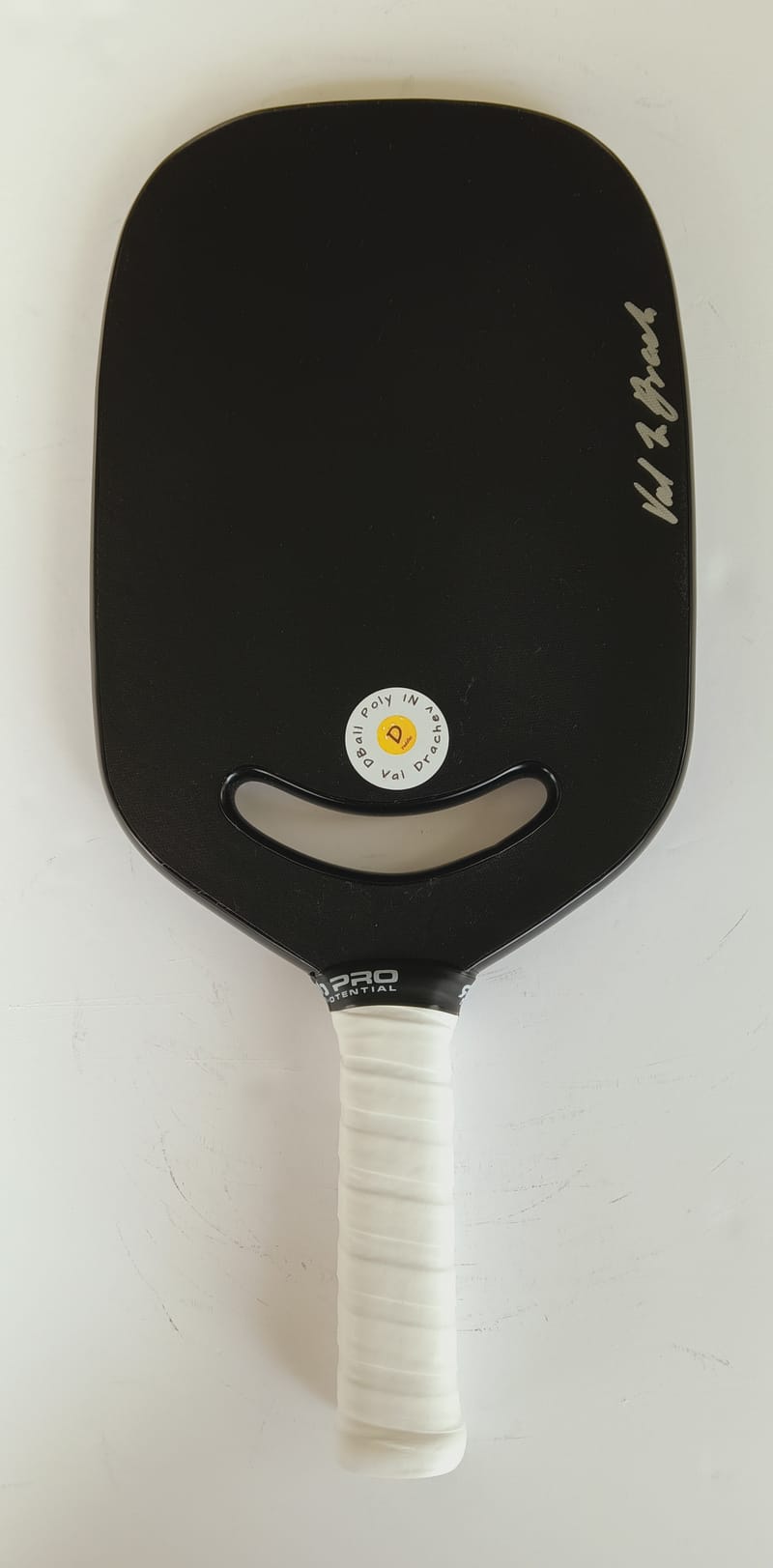 DBall Poly IN Pickleball Paddle. Black/with cutout - DBall Paddles