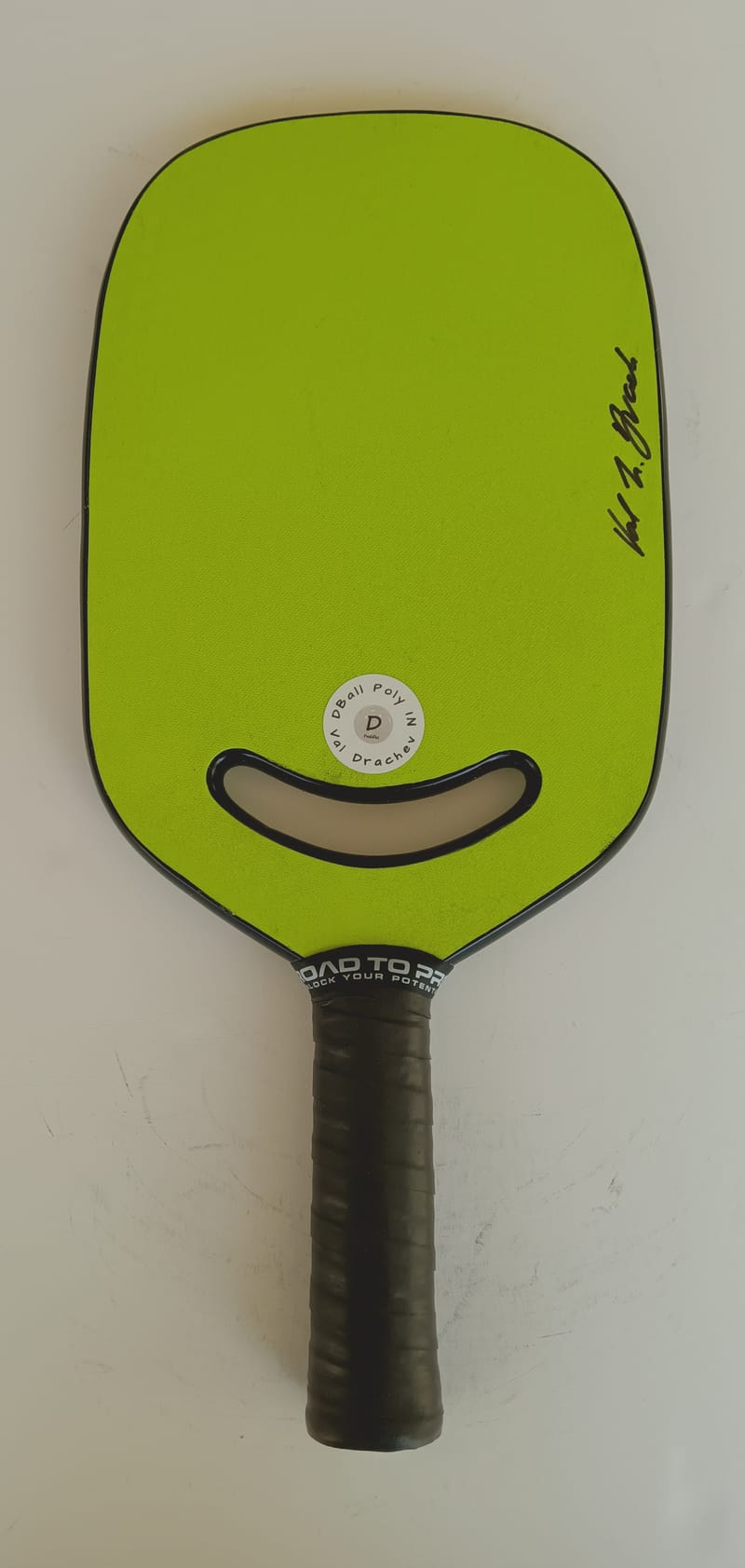 DBall Poly IN Pickleball Paddle. Lime/with cutout - DBall Paddles