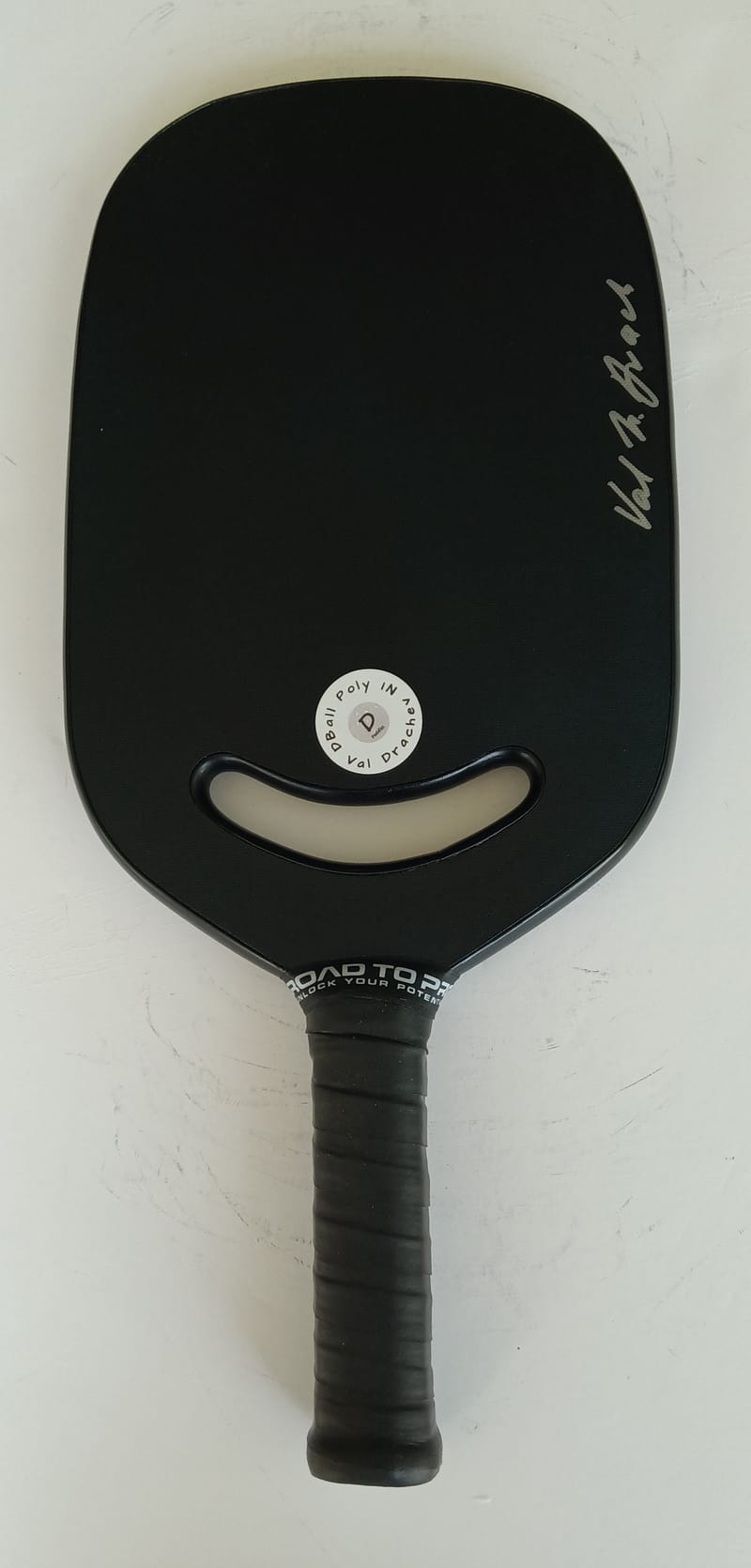 DBall Poly IN Pickleball Paddle. Black/with cutout - DBall Paddles