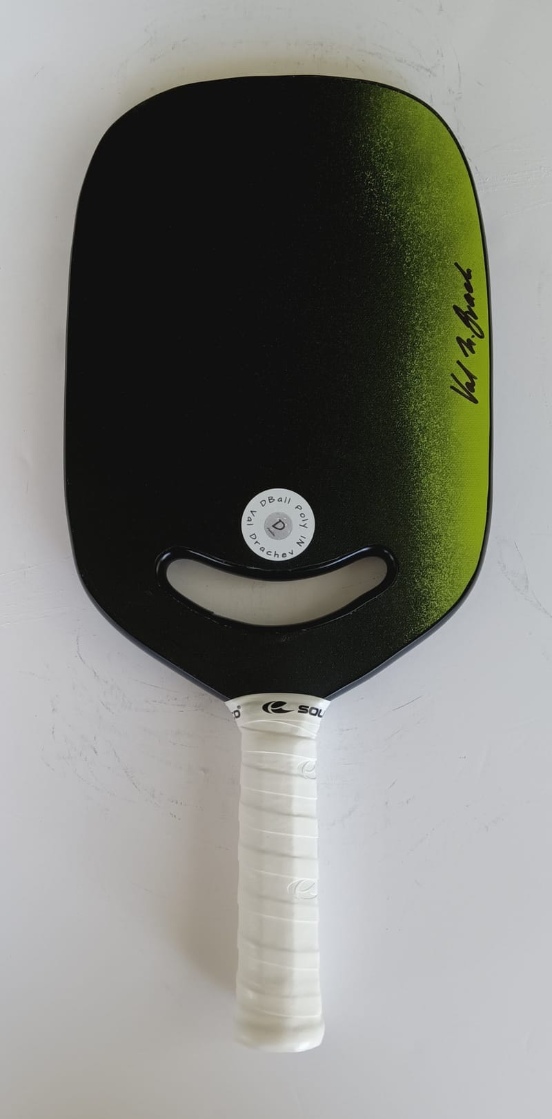 DBall Poly IN Pickleball Paddle. Black-Lime/with cutout - DBall Paddles