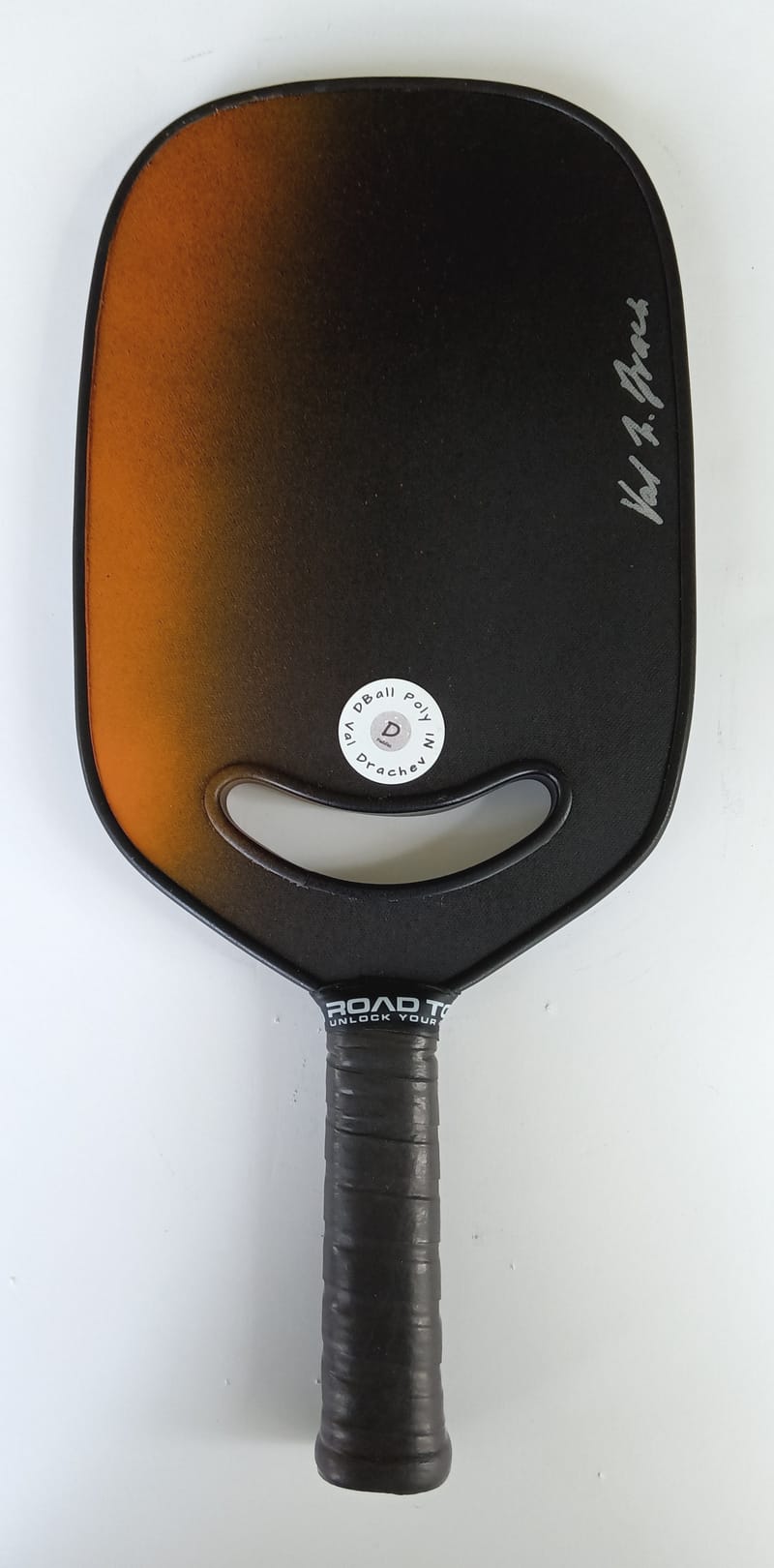 DBall Poly IN Pickleball Paddle. Black-Orange/with cutout - DBall Paddles