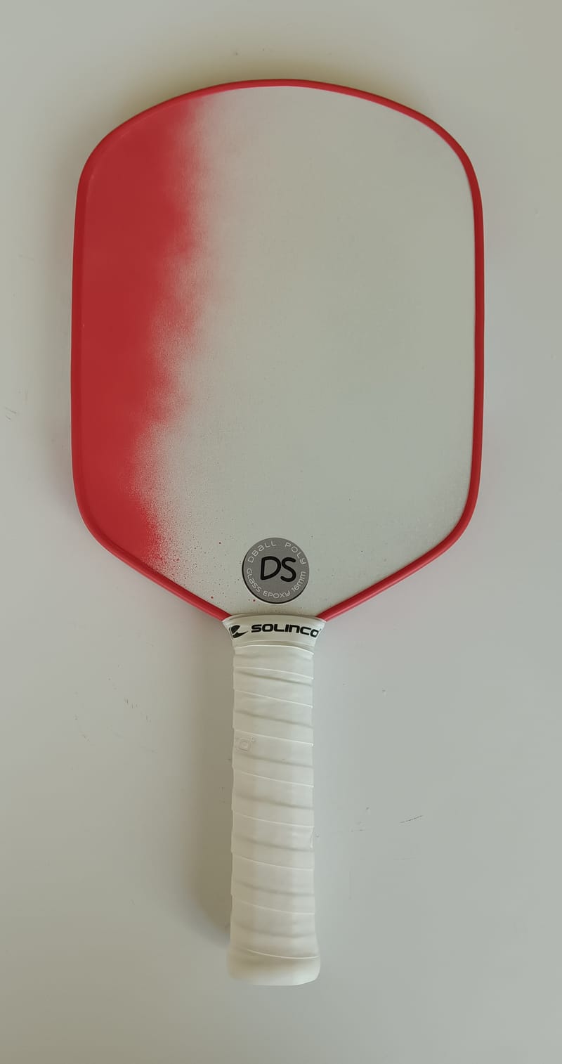 DBall Poly DS Pickleball Paddle. White-Red - DBall Paddles