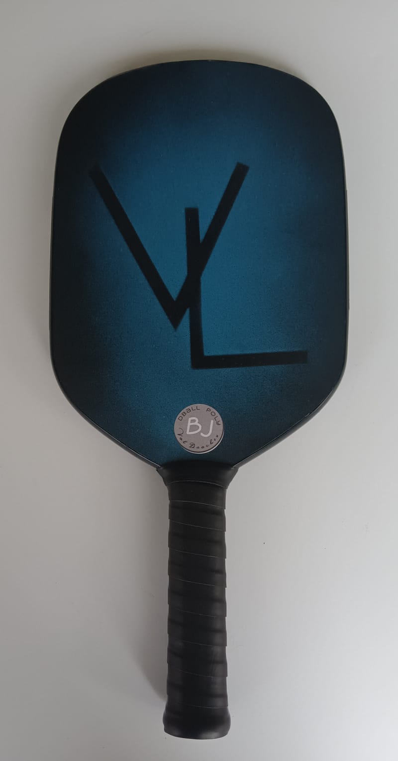 DBall Poly BJ Pickleball Paddle. Black-Blue/Edgeless - DBall Paddles