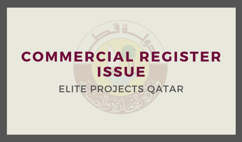 Commercial Register Issue - PRO Company In Qatar