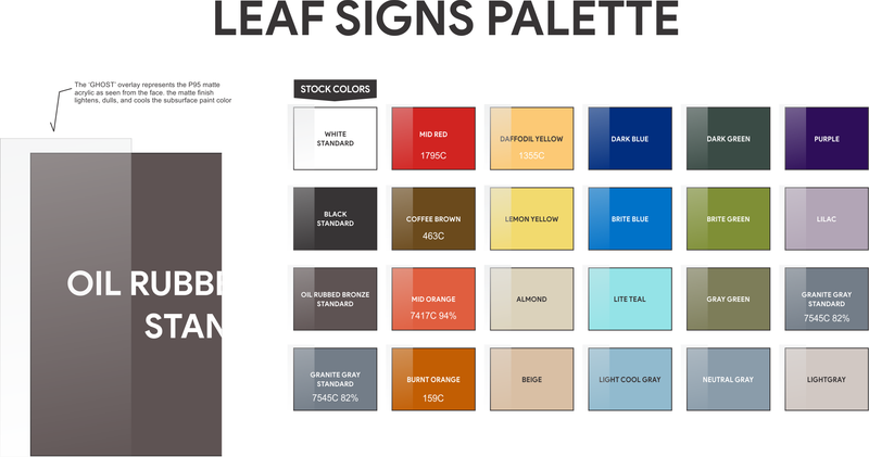 Let's talk about color and ADA - leaf signs