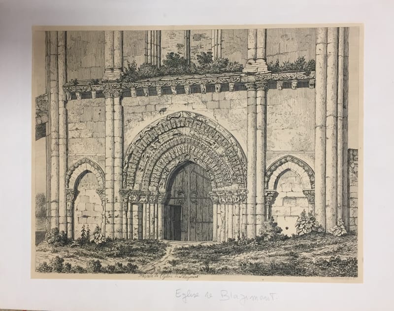 DROUYN Léo François Joseph, "Eau-Forte - Façade de l'église de ...