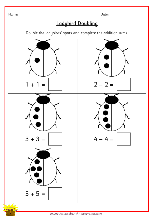 Ladybird Doubling Worksheet ladybird-doubling-worksheet