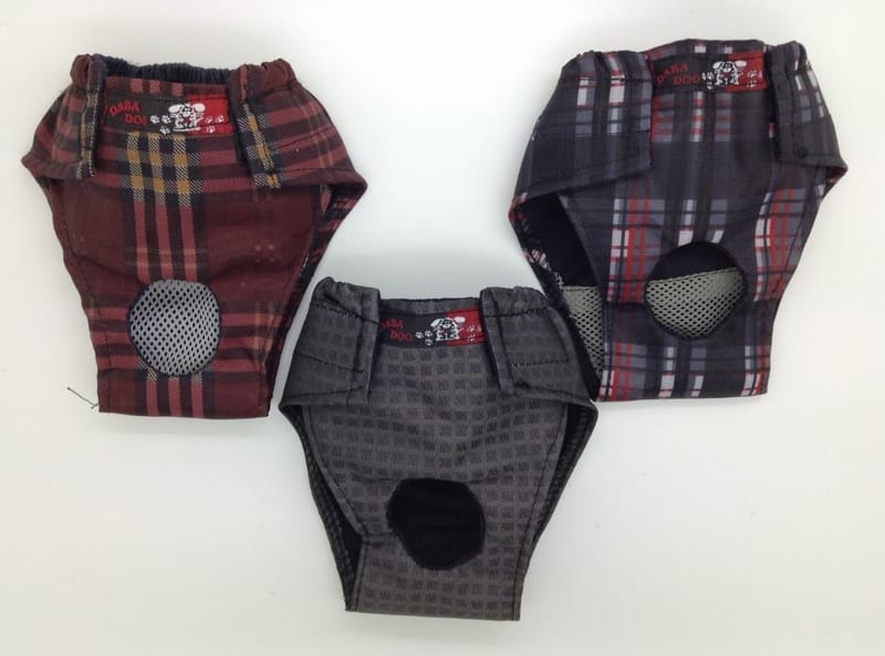 DABA-DOO - Culotte hygiénique réutilisable noir pour chien