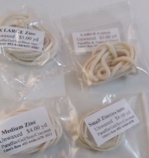 Zinc Wicks per yd: $5.00Xlarge & Large. Med & small $4.00 - Eden's Row