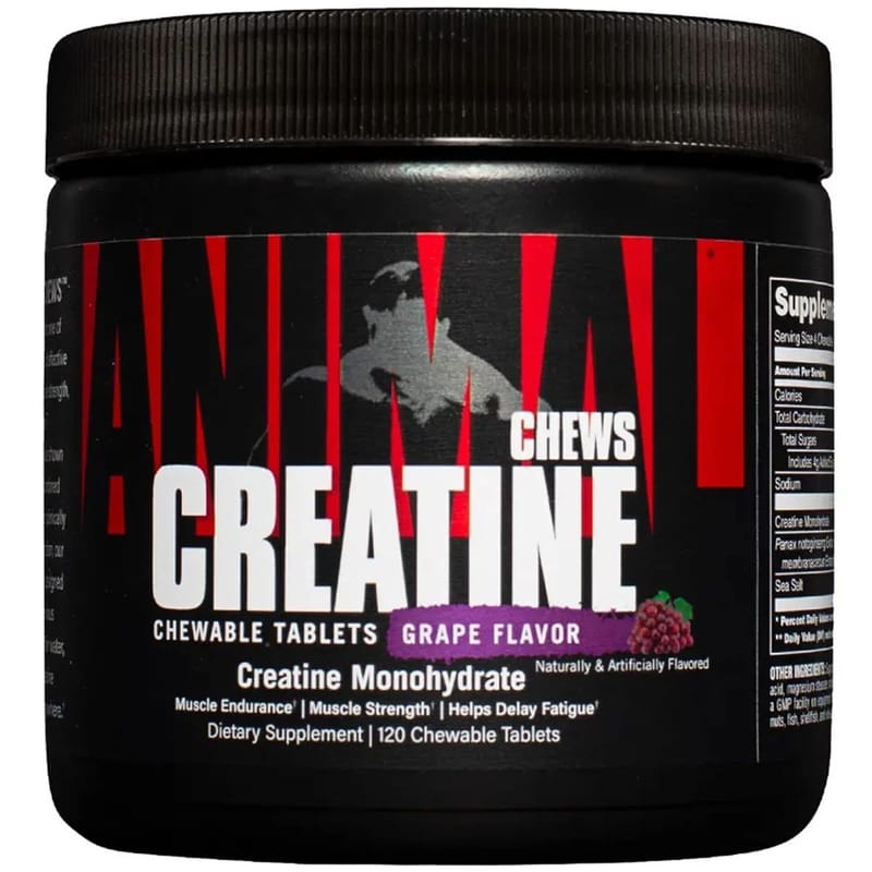 ANIMAL CREATINE CHEWS 120 Tabletas