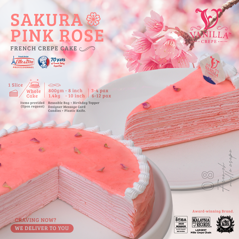 Award Winning Mille Crepe Cake in Malaysia