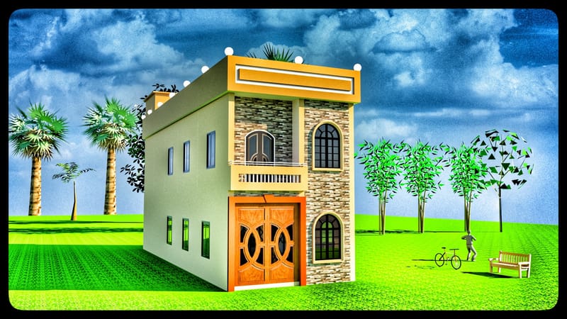 (18'x56')2-Storeyed R.C.C Building - WLK Home Design Studio