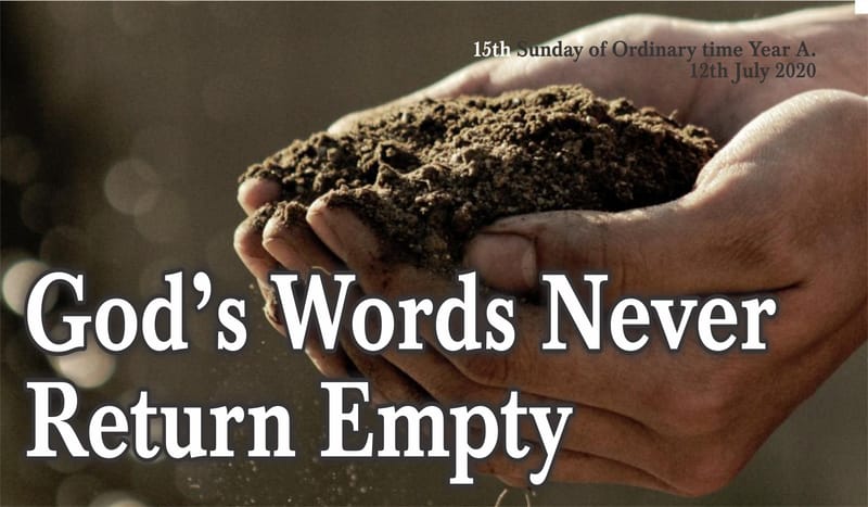 God’s Words Never Return Empty - Be Happy Live Positive