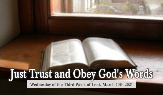 Just Trust and Obey God’s Words - Be Happy Live Positive