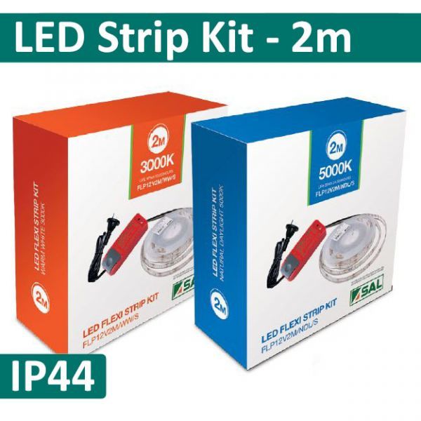 LED STRIPS FLP12V2M-6W/M -(2 metre complete led strip kits ...