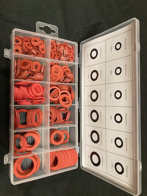 Assorted 600pc Box Fibre Washers Metric