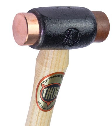 Thor SIze A 25mm Copper and Hide Hammer - The Stainless Bolt Company