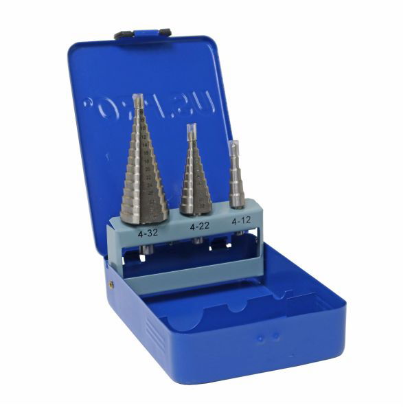 US PRO HSS Step Drill Set Cone Cutter 4 - 32mm Fully Polished
