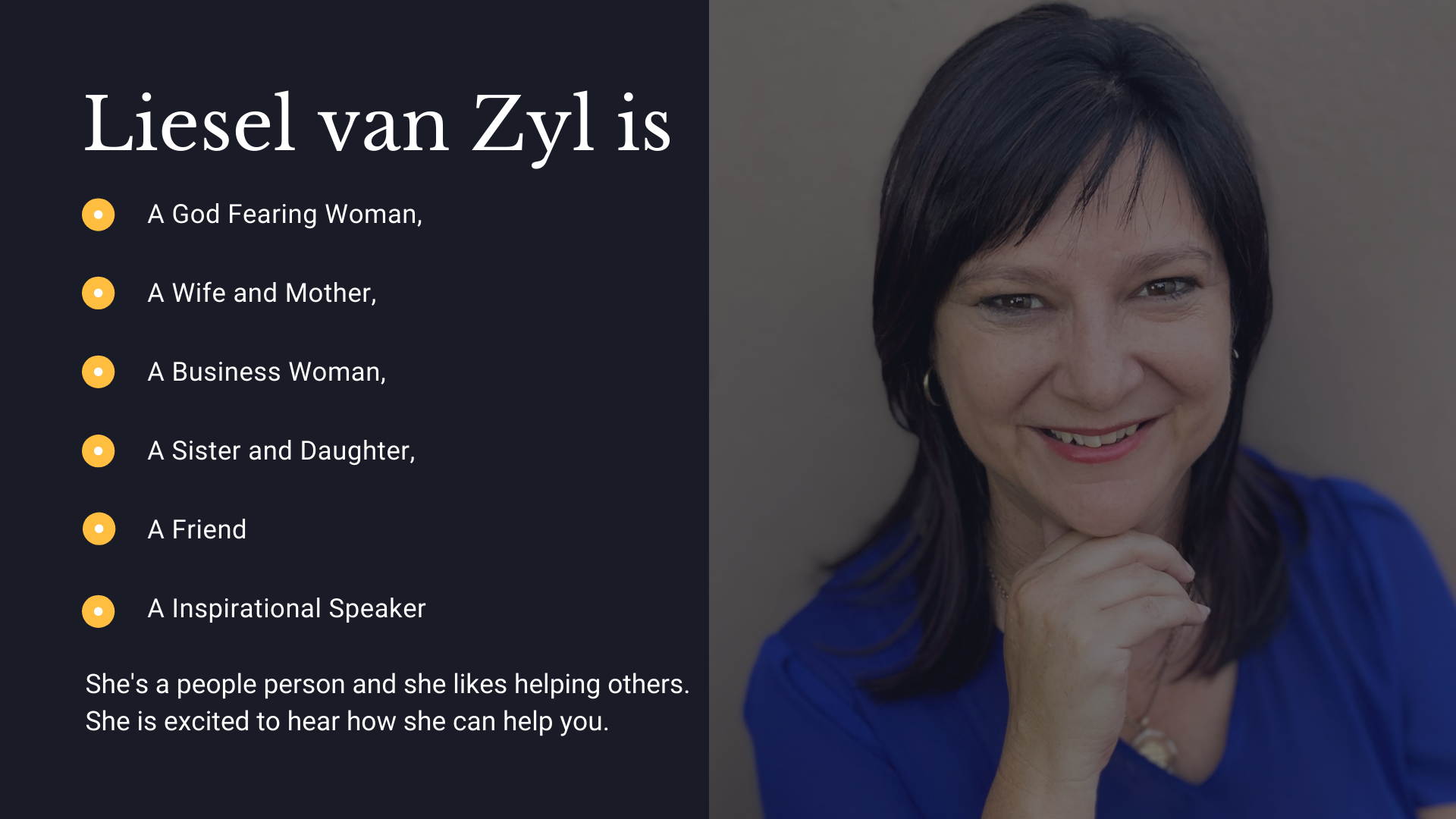 About Liesel - Inspiring Lives