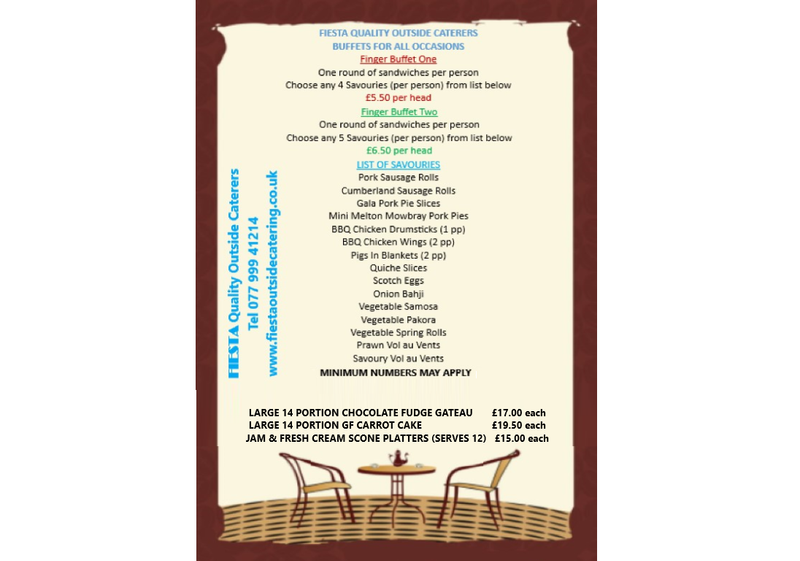 OUTSIDE CATERING MENU. - fiestabuildabuffet