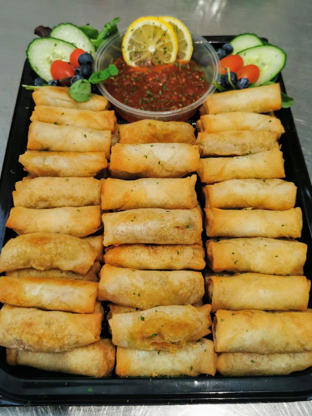 Vegetable Samosa platter - approx 35 - 38 pieces - fiestabuildabuffet