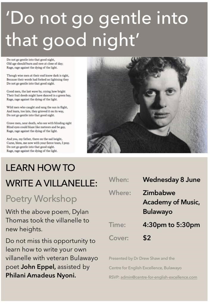 How to write a villanelle - Centre for English Excellence - Bulawayo