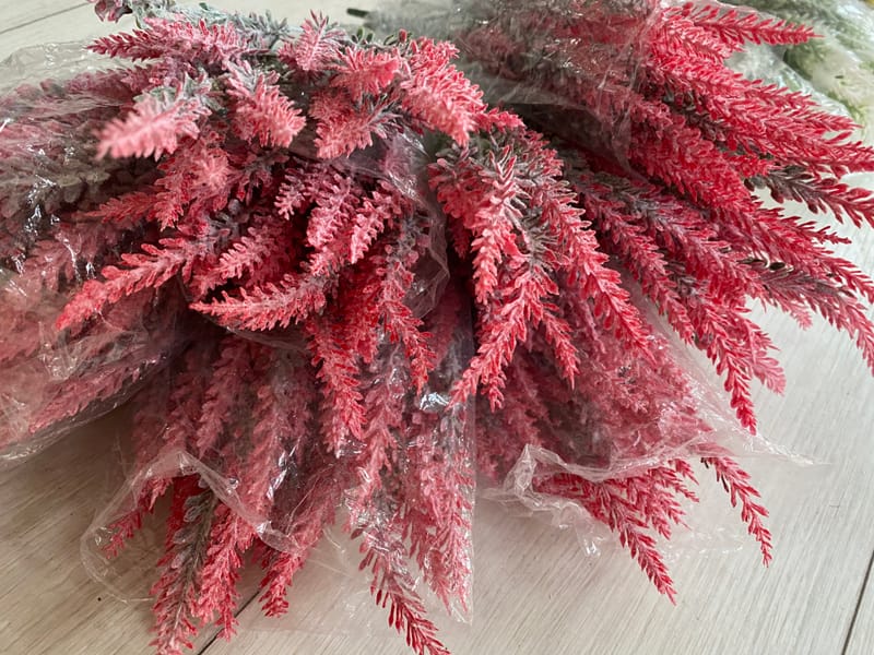 Red lavender bunch - Artificial Flowers Keighley UK