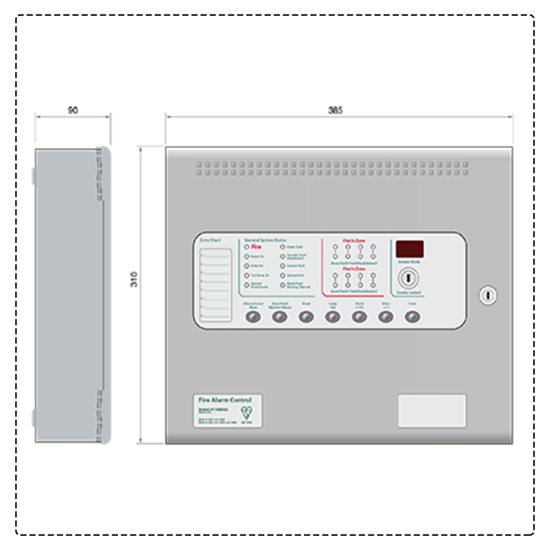 Kentec Sigma CP Conventional 4 Zone Panel - 05 FIRE & SECURITY LTD
