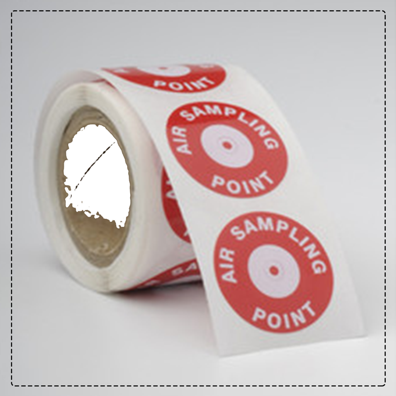 REDLAB001 Air Sampling Labels 23mm / 4mm Hole (100 Per Roll) (REDLAB001 ...