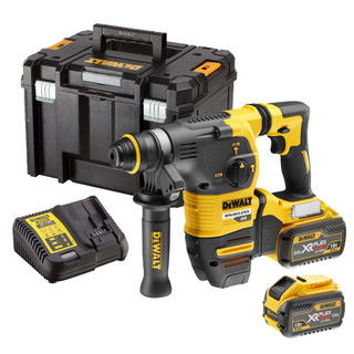 Dewalt DCH333X2 54V XR FLEXVOLT Brushless SDS+ Hammer Drill with 2x 9 ...