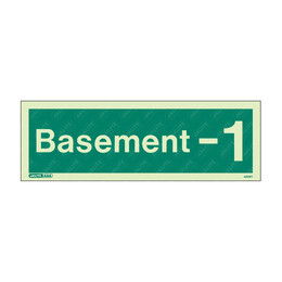 Floor 1 Photoluminescent Floor Identification Sign - 05 FIRE & SECURITY LTD