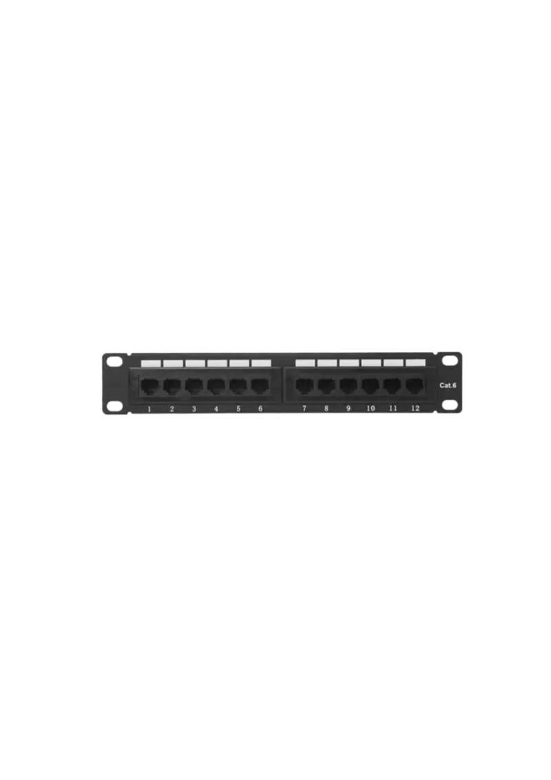 12 Port 10" 1U Cat 6 Soho Patch Panel - 05 FIRE & SECURITY LTD