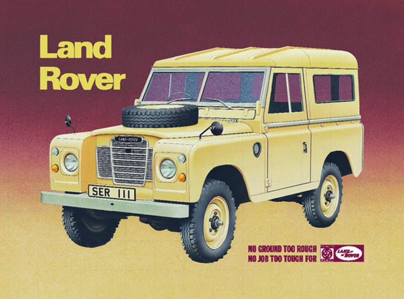 LAND ROVER SERIES 3 EMBOSSED TIN SIGN - RETRO GIFTS RETAIL