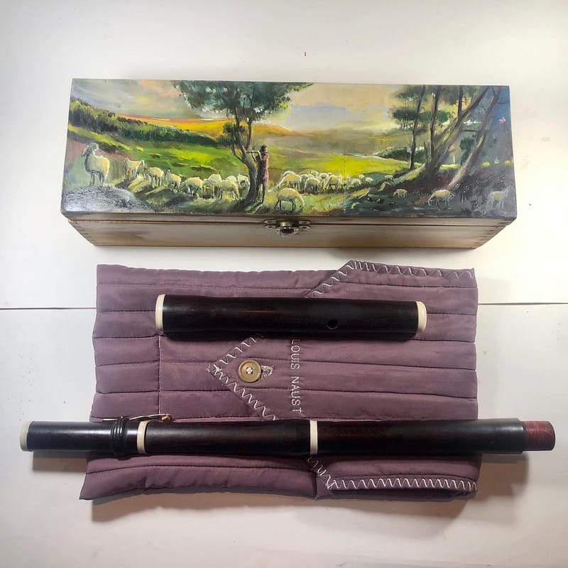 wooden baroque flute case “Johanna” - Ariel Louis Flutes