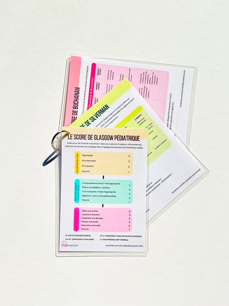 Fiches scores pediatriques