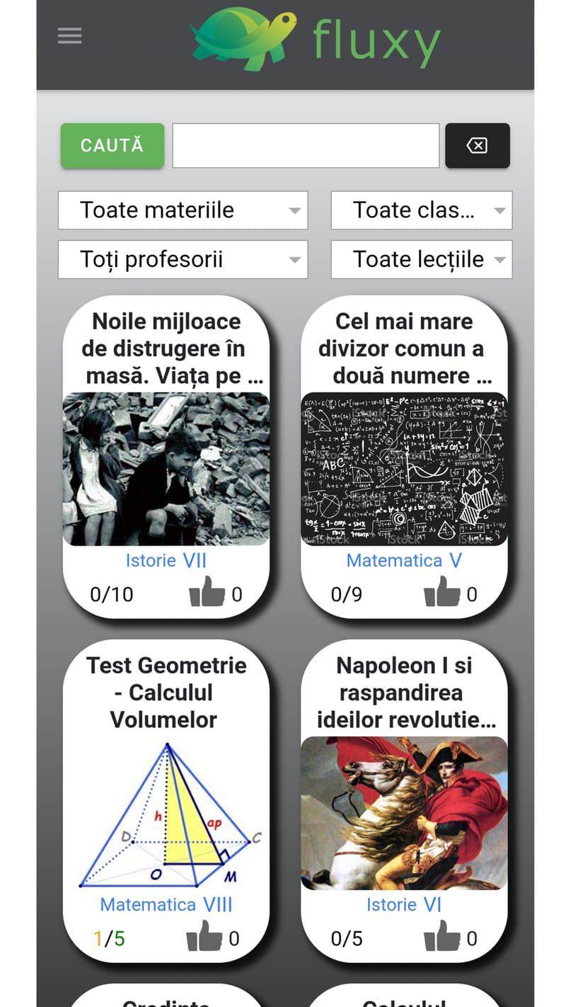 Fluxy - Aplicația Mobilă de Lecții Online