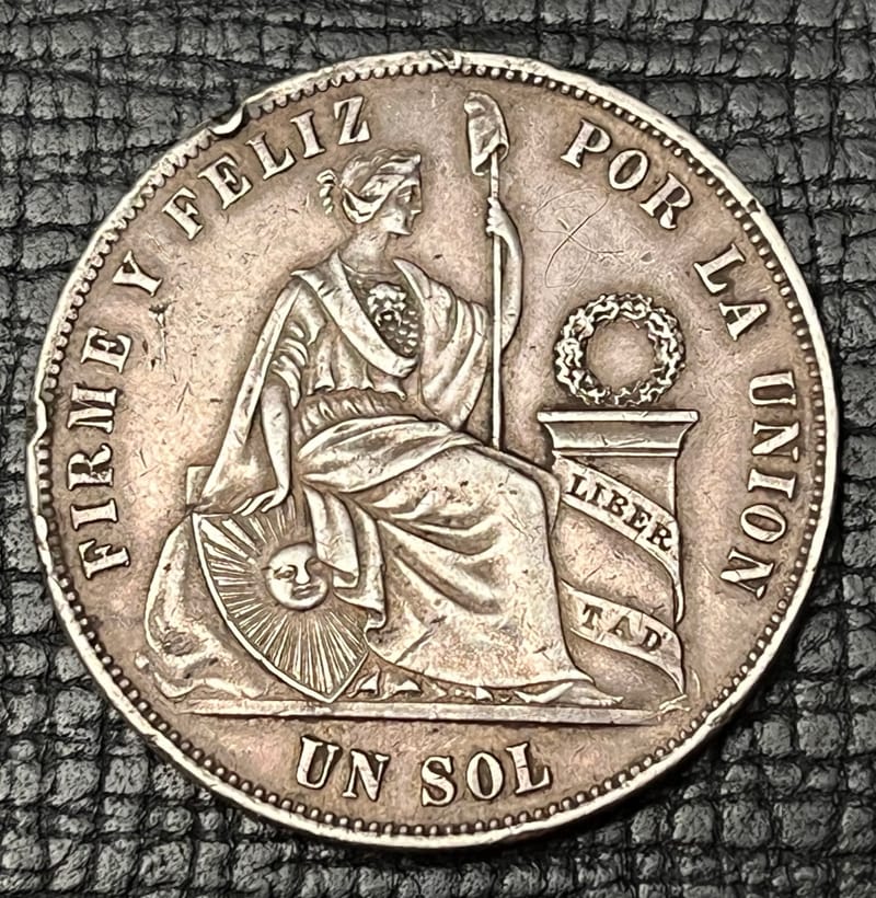 1 Sol Argent 1874 (Lima) - numismar.com