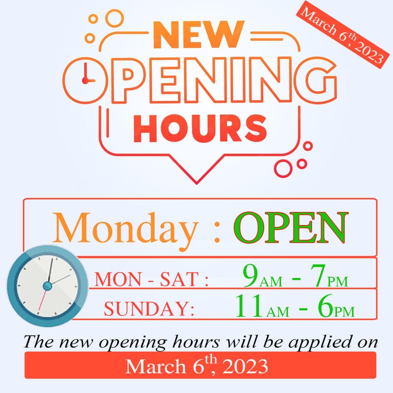 New Opening Hours - iNails Sevierville