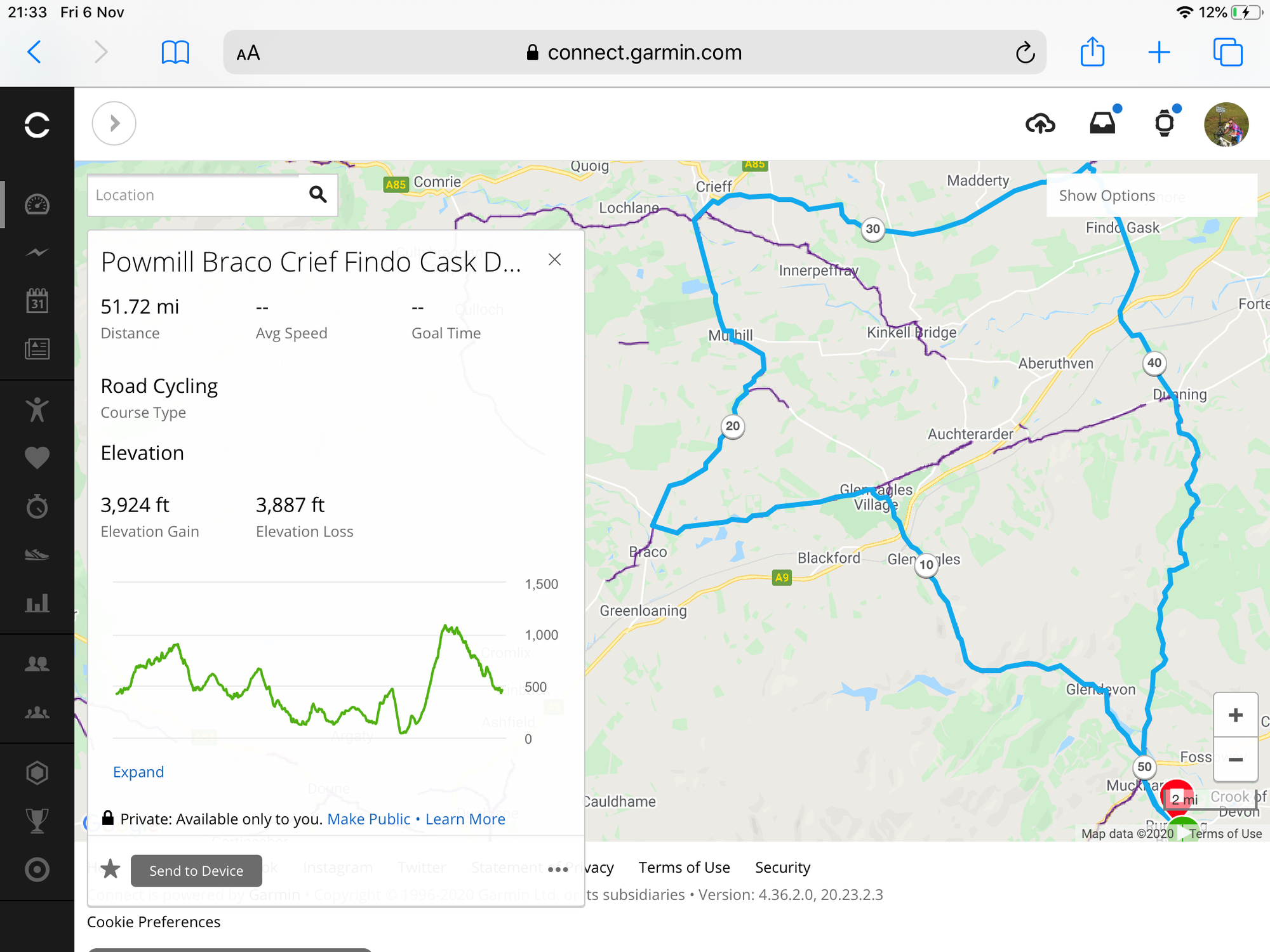 Road Cycle Routes from the site - Powmill Caravan and Motorhome Site ...