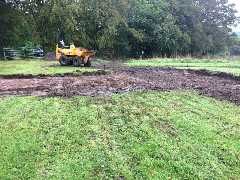Digging Out - Powmill Caravan and Motorhome Site and Cattery