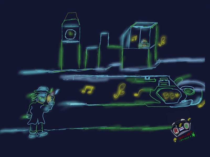 "Rhythm Comics" - Introducing Defender, Hero Of The Night.