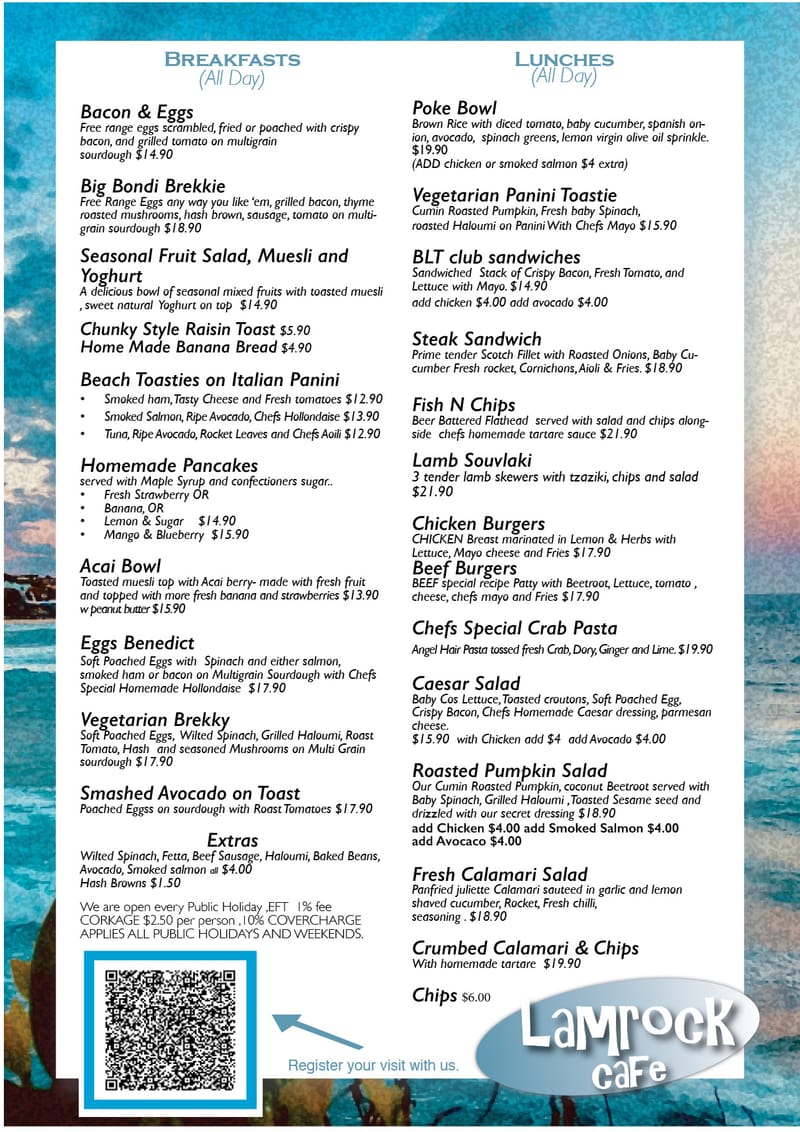 Lamrock Cafe Bondi Beach Cafe Bar Restaurant