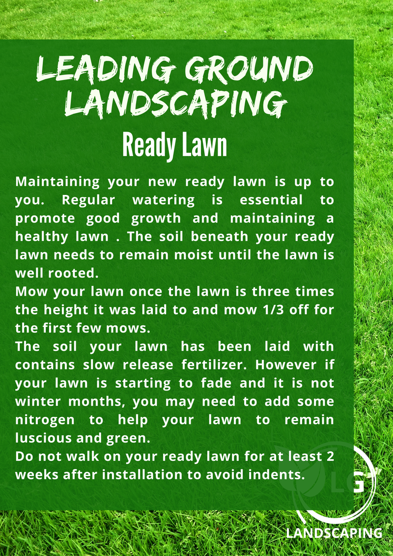 Ready Lawn Aftercare - Leading Ground Landscaping