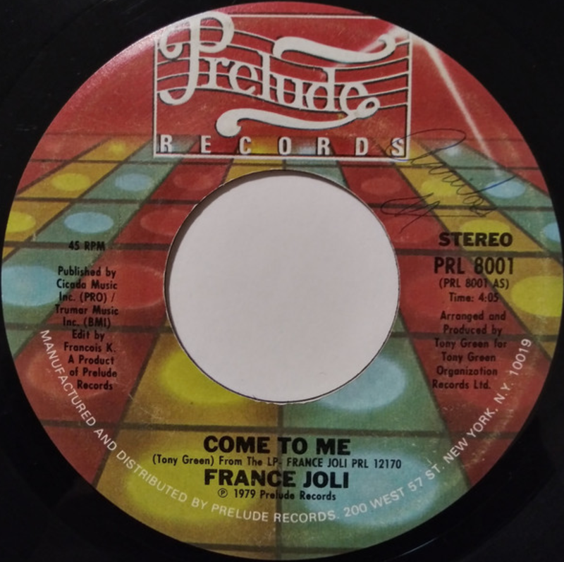 France Joli - Come to Me (1979) - 7" 45 RPM single copies worldwide - France Joli for a cause of ...