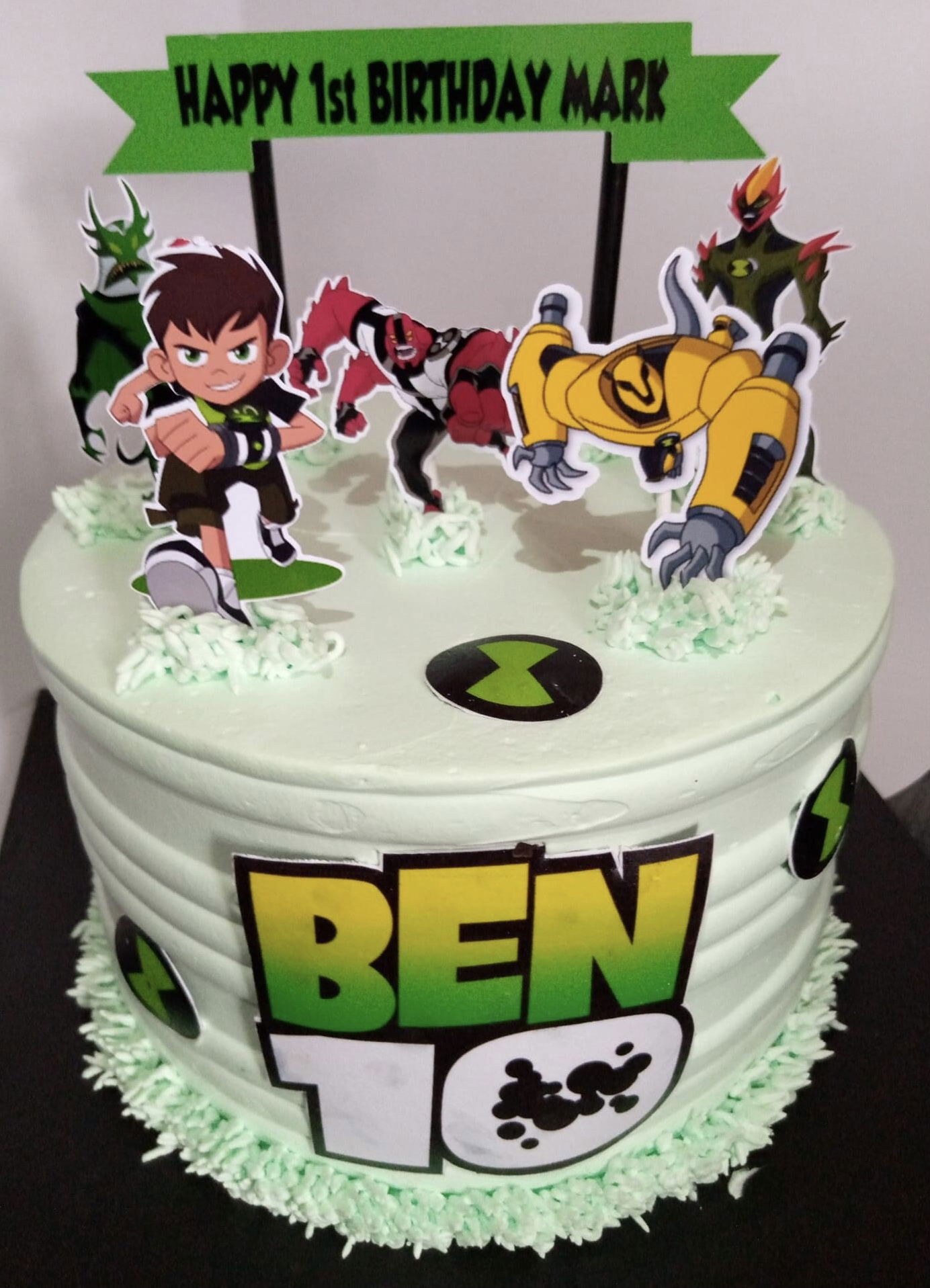 3 Layer Chocolate Ben 10 Cake With Buttercream Frosting and Edible ...