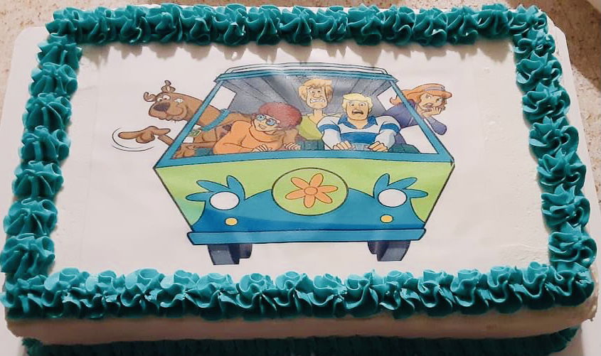 Chocolate Scooby Doo Sheet Cake With Buttercream Frosting and Edible ...
