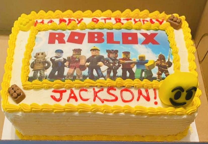 Funfetti Roblox Sheet Cake With Buttercream Frosting and Edible Image ...