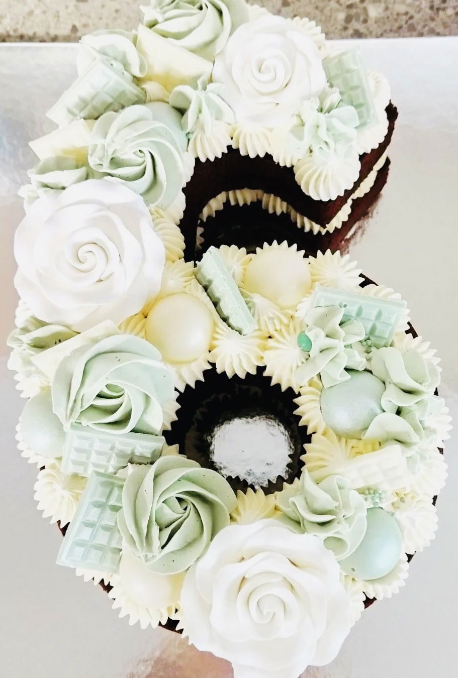 Number 6 Chocolate Cake with Buttercream Frosting - Cabbit Cakes