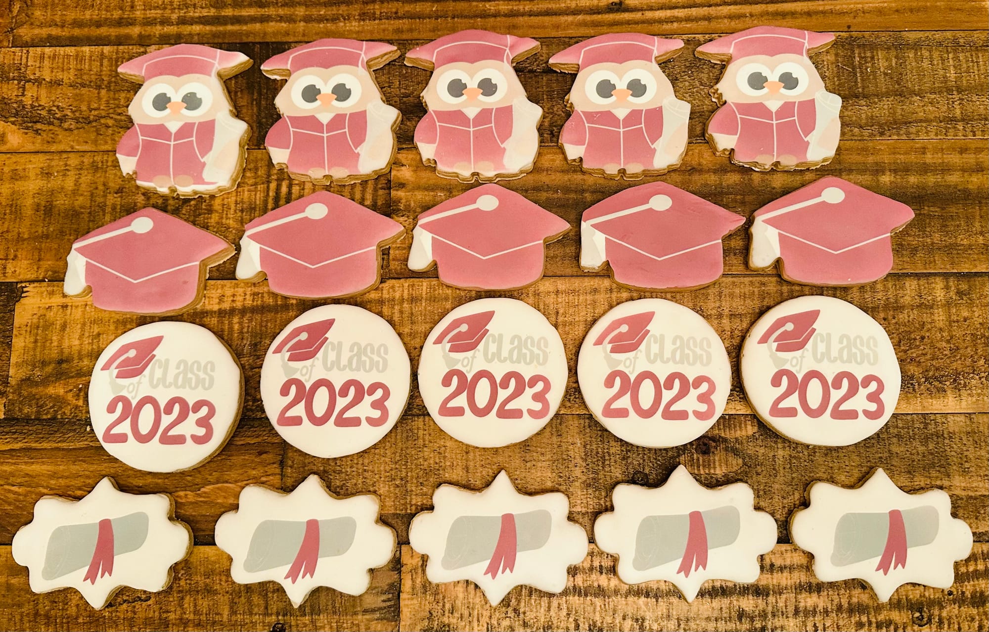 Class of 2023 Royal Icing Graduation Cookies with Images - Cabbit Cakes
